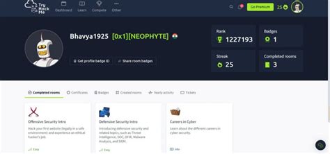 Cybersecurity Learningjourney Tryhackme Skilldevelopment Techgrowth Bhavya Gupta