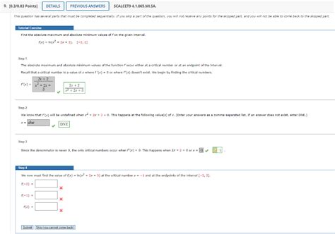 Solved Find The Absolute Maximum And Absolute Minimum Values