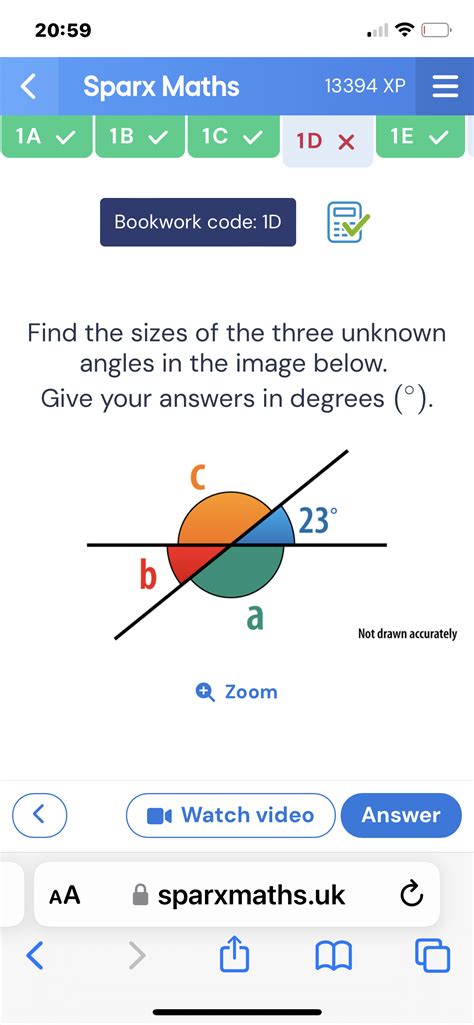 20 59 Sparx Maths 13394 Xp 1a 1b 1 C 1d 1 E Studyx