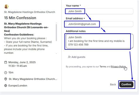 Hastings Orthodox Church Book A Confession
