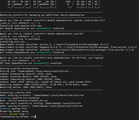 Error While Lunarvim Installation `unknown Flag U` Read Workaround