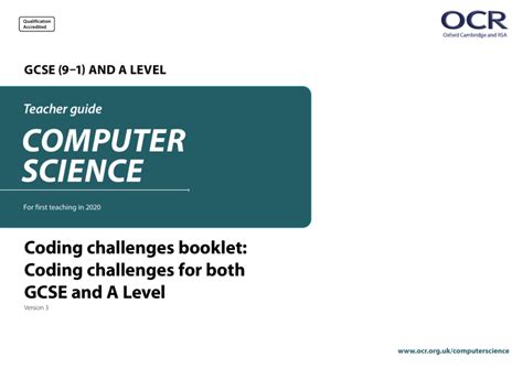 computer science coding challenges teacher guide