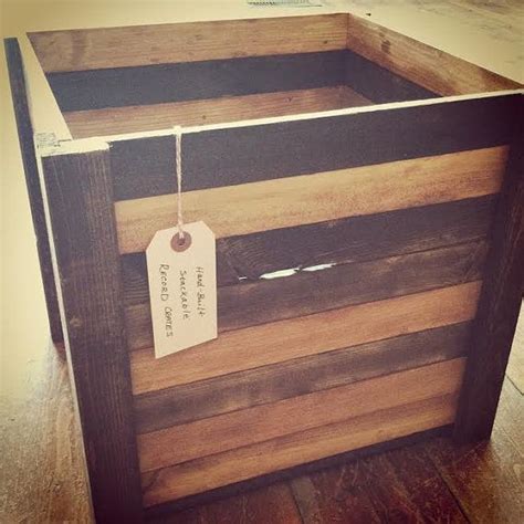 Stackable Record Crate Or Vinyl Storage Crate Espresso And Honey