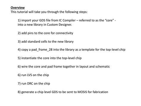 Ppt Synopsys Custom Designer Tutorial For A Chip Integration Using Powerpoint Presentation