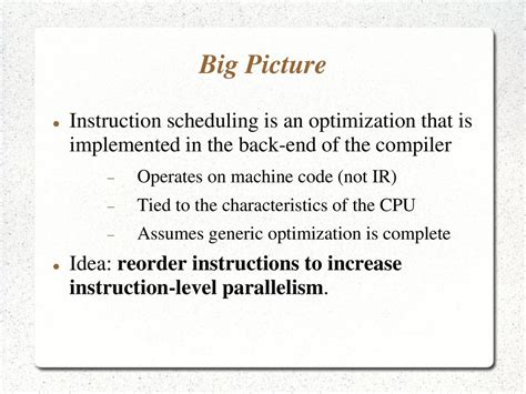 Instruction Scheduling For Instruction Level Parallelism Ppt Download
