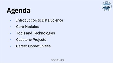 key features of a data science program iabac ppt