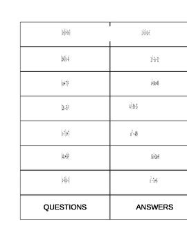 Multiplying Polynomials Matching Game By Courtney Murach TPT