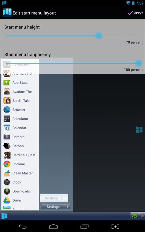[android] get a windows style taskbar and start menu with ‘taskbar