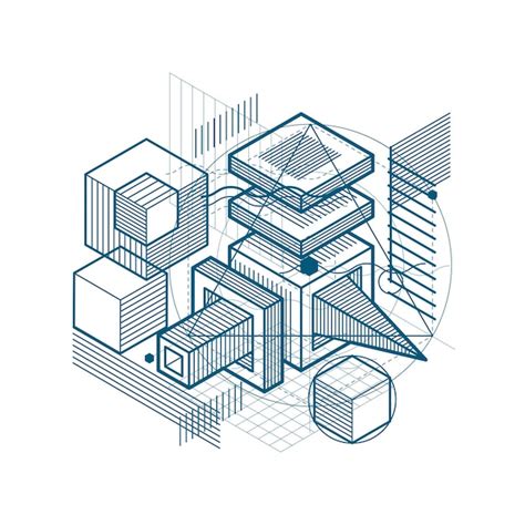 Premium Vector Abstract Background With Isometric Elements Vector