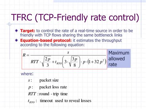 Ppt A Ratequality Controlled Mpeg Video Transmission System In A Tcp Friendly Internet