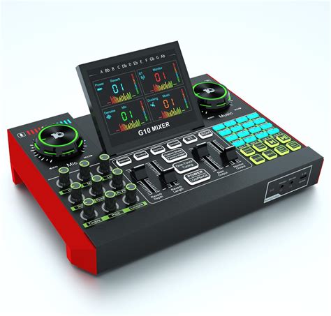 Tenlamp G10 Audio Interface Podcast Equipment Live Sound Card For Streaming 48v Phantom Power