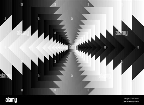 Rotating Concentric Squares Square Optical Illusion Pattern Black And White Geometric