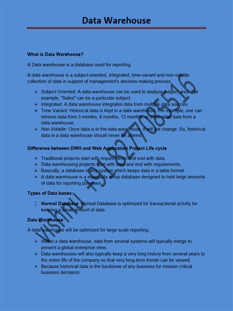 data warehouse 1 download free pdf data warehouse systems theory