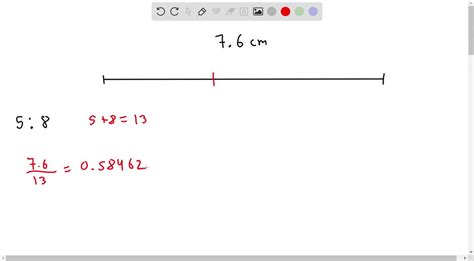 SOLVED Draw A Line Segment Of Length Cm And Divide It In The Ratio Measure The Twoparts