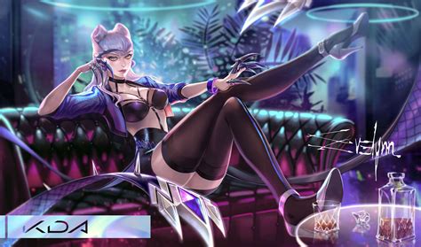 Evelynn And K Da All Out Evelynn League Of Legends Drawn By Ku Nim Danbooru