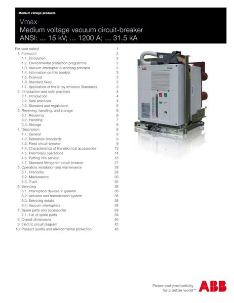 PDF Medium Voltage Products Vmax Medium Voltage Vacuum PDF