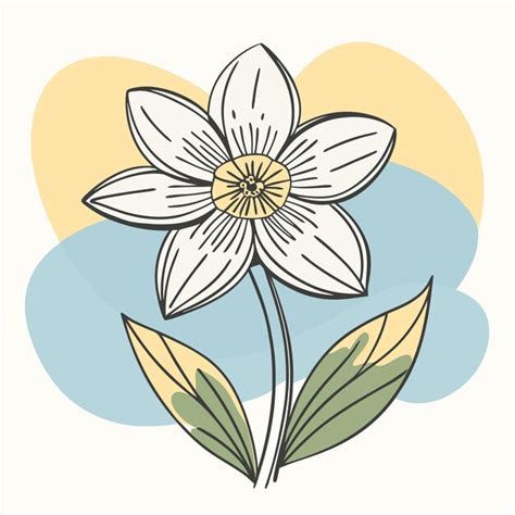 рисунок цвета лотоса на желтом и синем фоне Премиум векторы