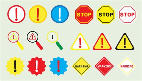 Colección Icono Símbolos Con Precaución Simbolos Conjunto De