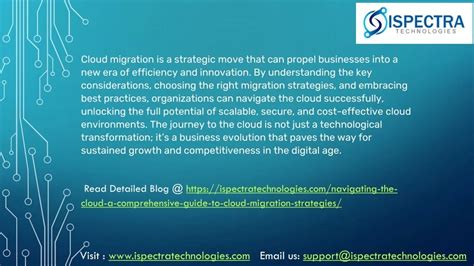 Ppt Ispectra Technologies Navigating The Cloud A Comprehensive Guide To Cloud Migration