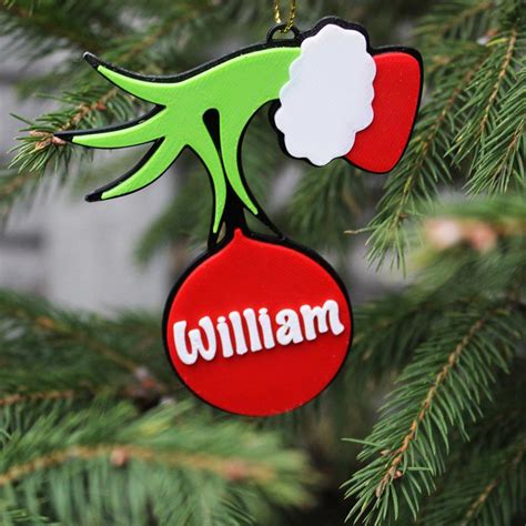 Персоналізована прикраса Грінч Оригінальна прикраса на ялинку з вашим імям фото відгуки