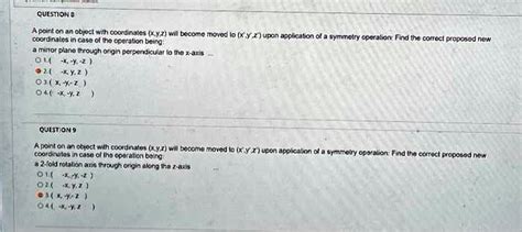 solved questions a point on an object with coordinates x y z will