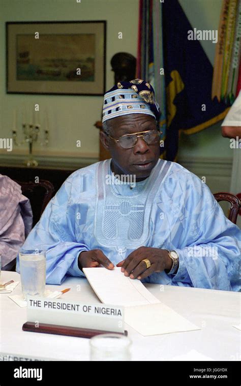 President Matthew Olusegun Aremu Obasanjo Federal Republic Of Nigeria
