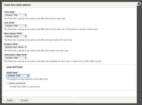 Creating An RSS Feed With Views YaleSites