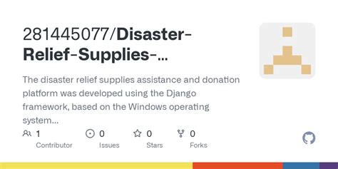 Github 281445077disaster Relief Supplies Assistance And Donation