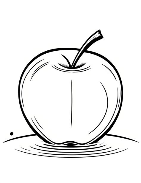 Раскраска Яблоко 27 распечатать Happybrushes