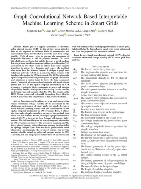 Graph Convolutional Network Based Interpretable Machine Learning Scheme In Smart Grids Pdf