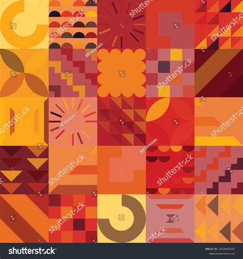 추상 바우하우스 기하 패턴 배경 컬러 스톡 벡터로열티 프리 2222001057 Shutterstock