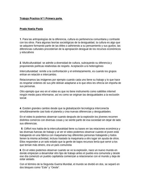 Trabajo 2 De Multiculturalidad Pdf Desigualdad Social