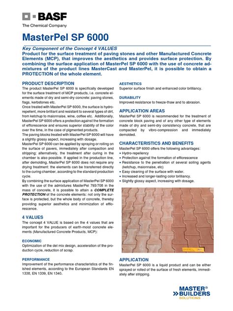 Masterpel Sp 6000 Basf July 2018 En Nz Download Free Pdf Concrete Building Materials
