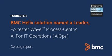 Bmc Helix Is A Leader In Aiops Per The Forrester Wave™ Process