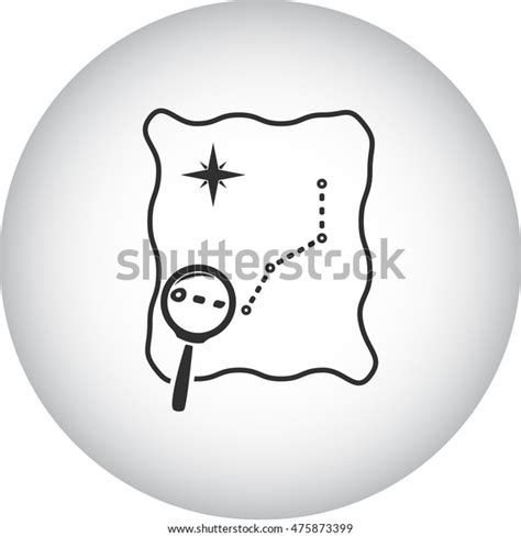 Map Glass Compass Symbol Sign Simple Stock Vector Royalty Free Shutterstock