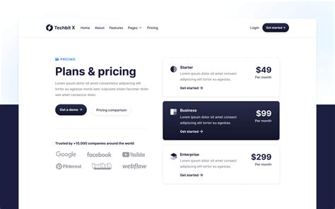 Enterprise SaaS Webflow Template Techbit X BRIX Templates