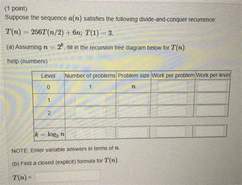 solved 1 point suppose the sequence a n satisfies the