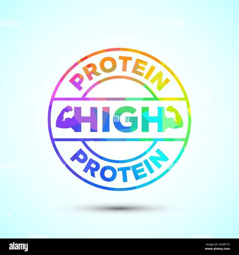 High Protein Icon High Protein Label Design For Packaging Nutrition