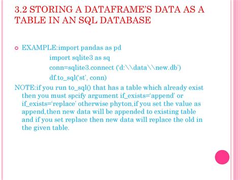 Data Transfer Between Files Sql Databases And Dataframes Ppt Download