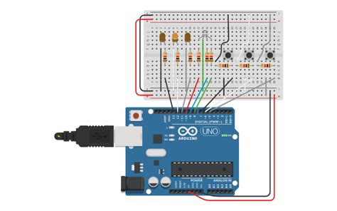 Circuit Design Rock Paper Scissor Tinkercad