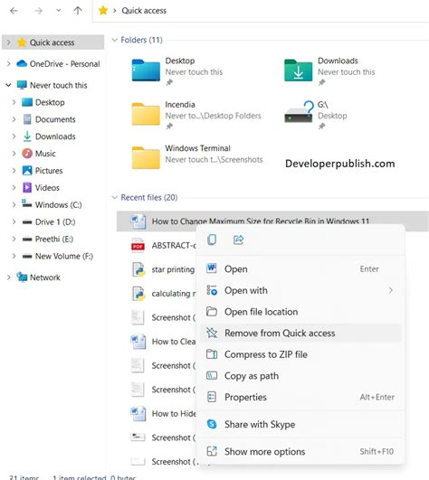 How To Pin Or Unpin Files Via Quick Access In Windows