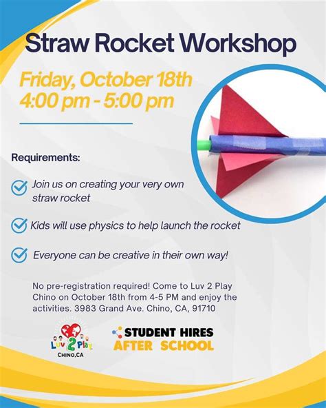 Straw Rocket Physics Workshop Afterbabe Org