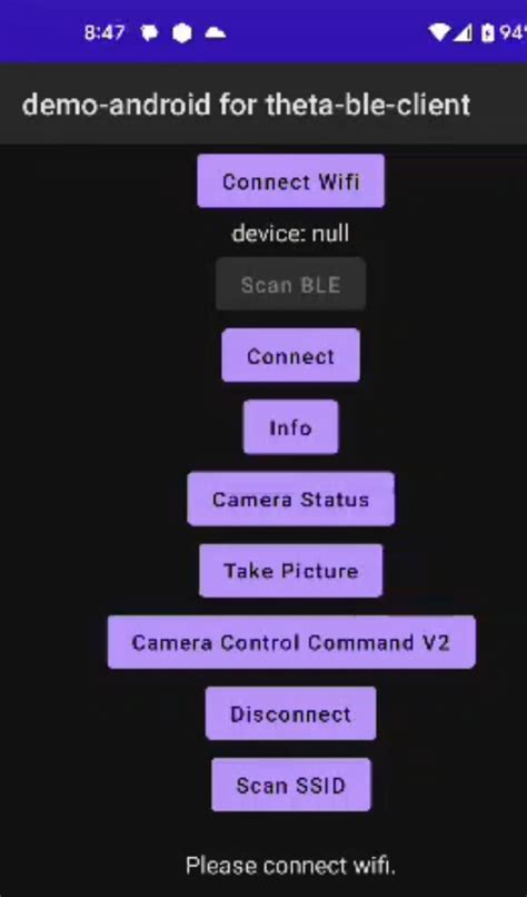 RICOH THETA Bluetooth SDK Theta Ble Client API Usage Camera Developer