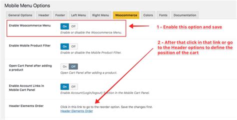 Enable Woocommerce Cart Menu WordPress Mobile Menu Plugin