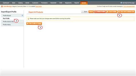 magento how to export import data in csv files template monster help