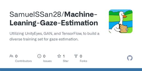 GitHub SamuelSSan Machine Leaning Gaze Estimation Utilizing UnityEyes GAN And TensorFlow