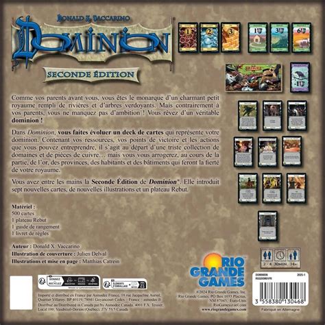 Dominion 2nde édition Jeu De Société Jeu De Cartes