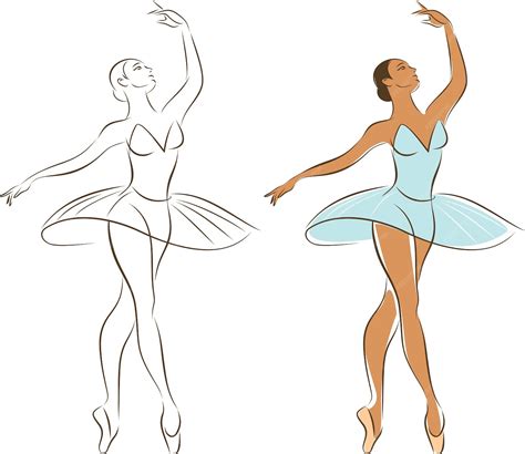 Premium Vector Ballerina Doing Exersice Art Sketch Of Female Body