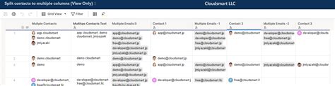Split Contacts To Multiple Columns Smartsheet Community