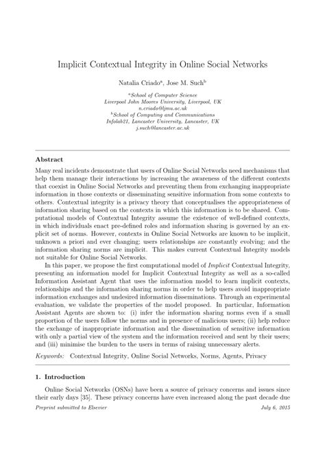 pdf implicit contextual integrity in online social networks